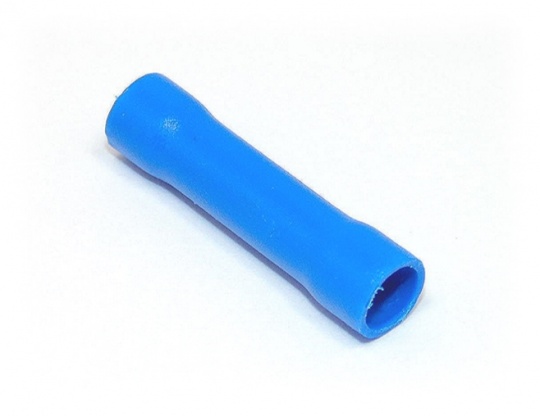 Insulated Butt Splice, Blue, 16-14awg - automotiveconnectors.com