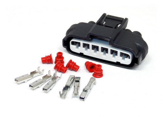 6 Way Yazaki 2.3II Series Connector Kit Female, inc. terminals and seals - automotiveconnectors.com