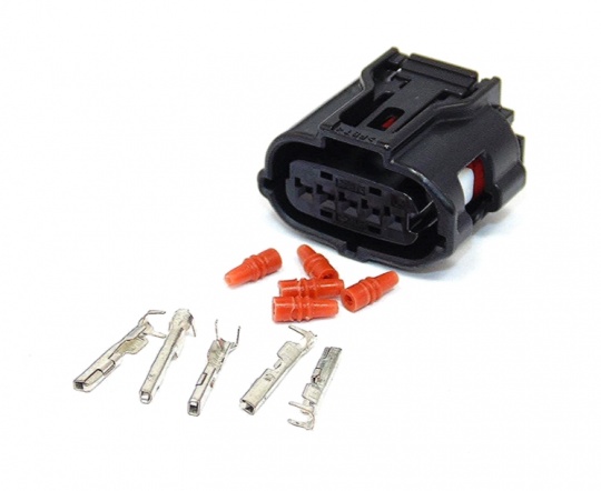 5 Way Yazaki Sealed Connector Kit Female inc. terminals and seals ...
