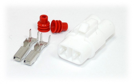 2 Way Yazaki YL Series Connector Kit Female, inc. terminals and seals ...