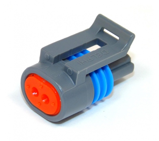 2 Way Delphi 150.2 Series Connector Female Grey - automotiveconnectors.com