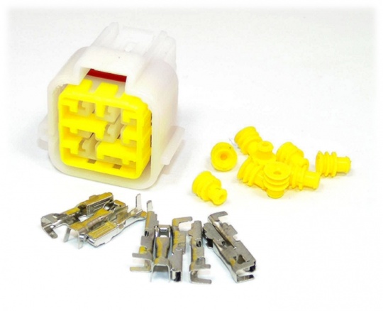 9 Way Yazaki YL Series Connector Kit Female, inc. terminals and seals ...
