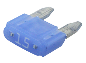 LittelFuse MINI Blade Fuse 32V 15A Blue - automotiveconnectors.com