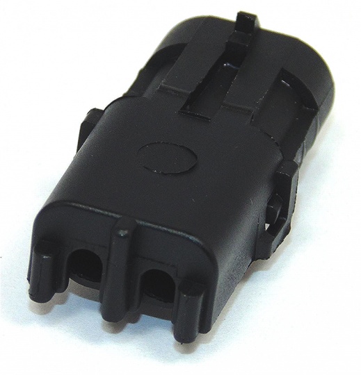2 Way Delphi Weather-Pack Connector Male Black - automotiveconnectors.com