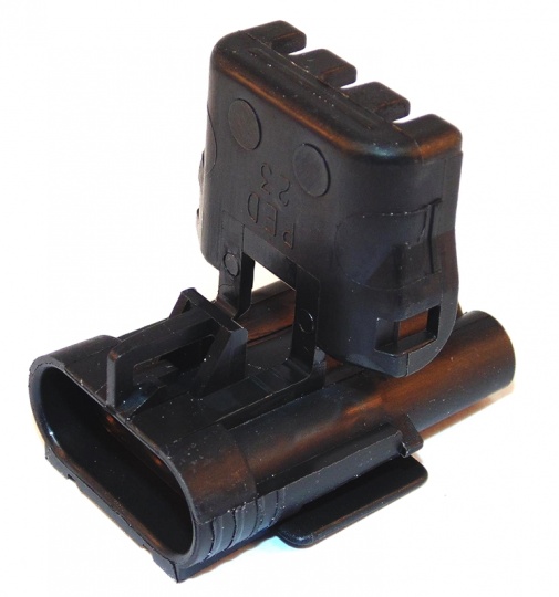 3 Way Delphi Weather-Pack Connector Male Black - automotiveconnectors.com