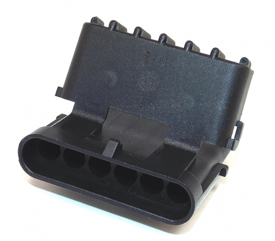 6 Way Delphi Weather-Pack Connector Male Black - automotiveconnectors.com