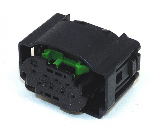 Housing, 8 Way, TE, MQS Black & Green Code B - automotiveconnectors.com