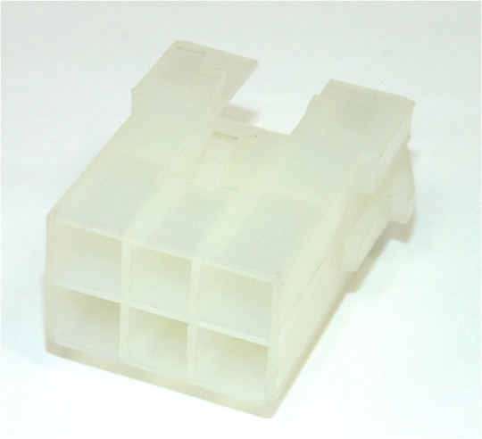 6 Way TE Connectivity POSI-MATE Natural Panel Housing Male ...