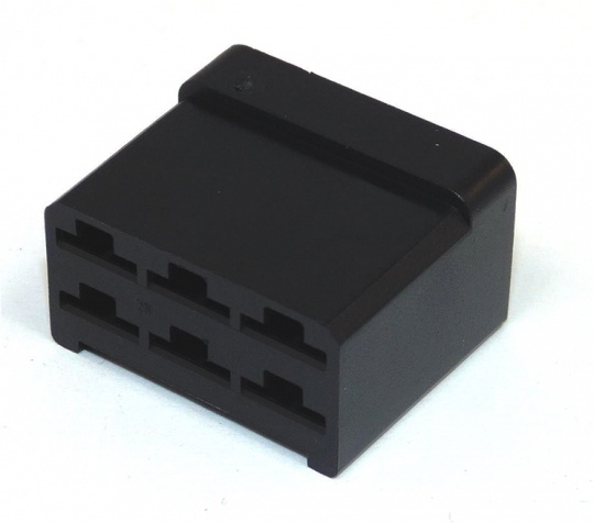 6 Way HELLA Socket Hsg Female Black - automotiveconnectors.com