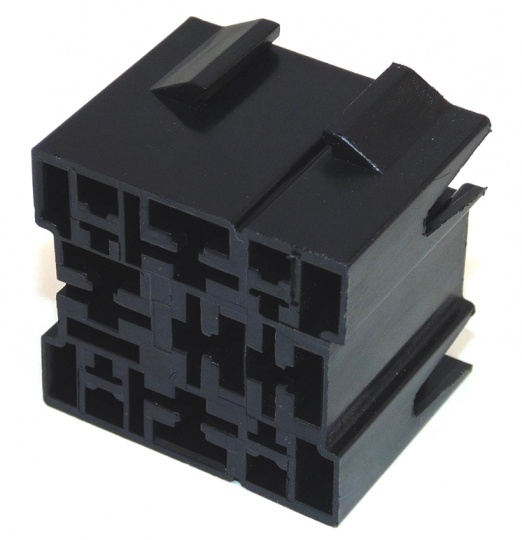 9 Way Lucas Rists Black Relay Base Female - automotiveconnectors.com