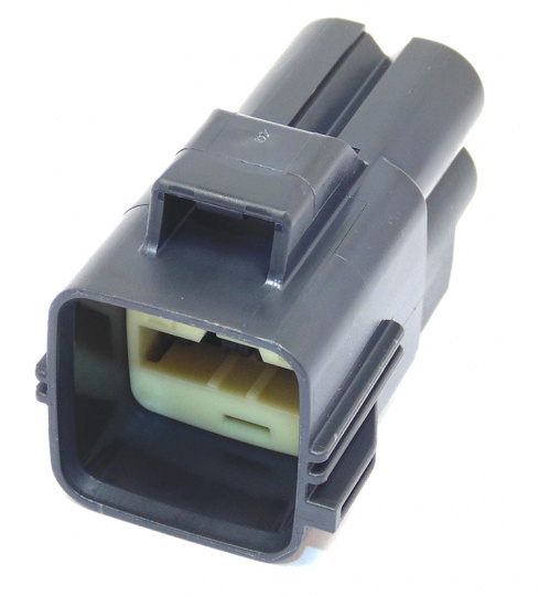 4 Way YAZAKI YES/YESC Connector 6.3mm (250) Male Dark Grey - automotiveconnectors.com