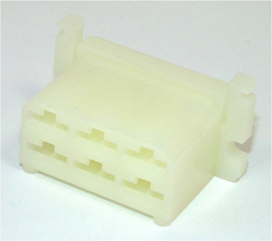 6 Way TE Connectivity Fastin/Faston 250 Female Natural - automotiveconnectors.com