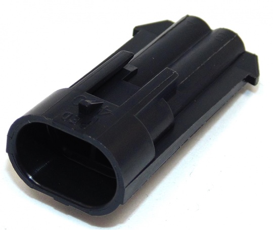 2 Way Delphi Metri-Pack 150 Sealed Male Black - automotiveconnectors.com
