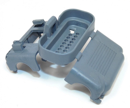 Delphi 16 Way Micro-Pack Strain Relief Lock Grey - automotiveconnectors.com