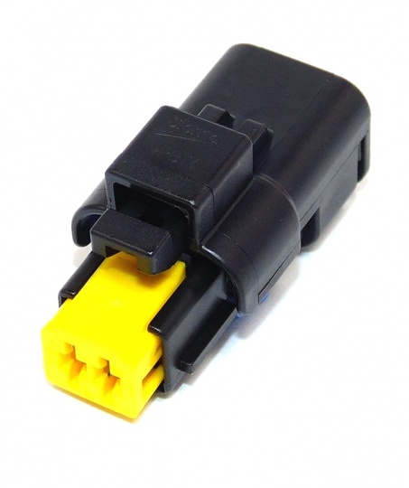 2 Way Delphi SICMA Female Black/Yellow 1.5mm - automotiveconnectors.com