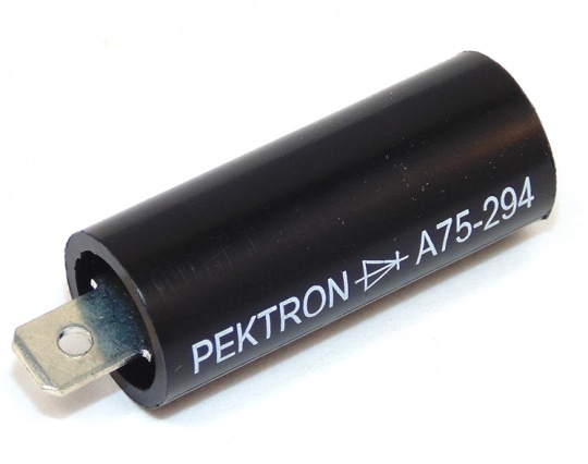 PEKTRON Diode 1 Amp Black M&F 6.3mm - automotiveconnectors.com