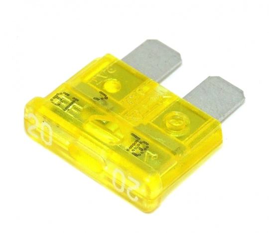 LittelFuse Standard ATO Blade Fuse 20A Yellow - automotiveconnectors.com