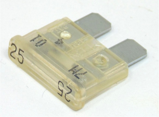 LittelFuse Standard ATO Blade Fuse 25A Clear - automotiveconnectors.com