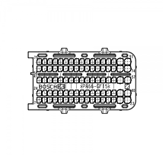 Bosch Female 196P EMS Contact Housing 91 Way Code 1 1.2/2.8mm LH Exit ...