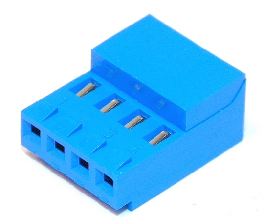 4 Way TE Connectivity MTA 100 Male Blue - automotiveconnectors.com