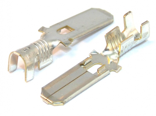 TE Connectivity FASTIN-FASTON 250 Male 14-12Awg Tin - automotiveconnectors.com