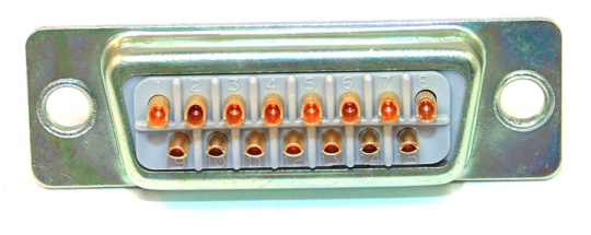 15 Way Panel Mount D-sub Connector Socket - automotiveconnectors.com