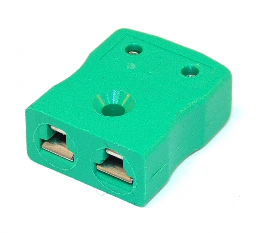 Mini K Type Female Thermocouple Socket Green - automotiveconnectors.com