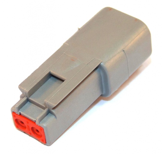 2 Way DEUTSCH DT Female Grey With Boot Adaptor - automotiveconnectors.com