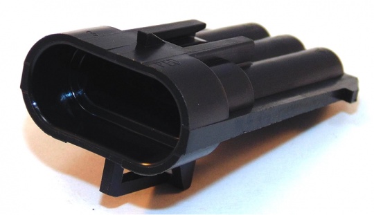 3 Way Delphi Metri-Pack 150 Sealed Male Black - automotiveconnectors.com