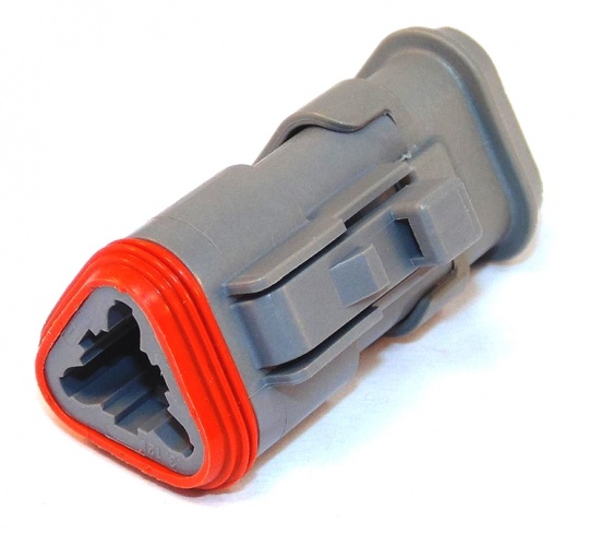 3 Way DEUTSCH DT Plug Housing Grey Sealed - automotiveconnectors.com