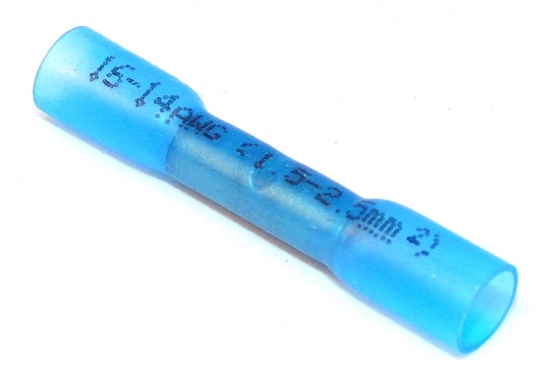 Heatshrink Insulated Butt Splice Blue 16-14awg 1.5-2.5mm² ...