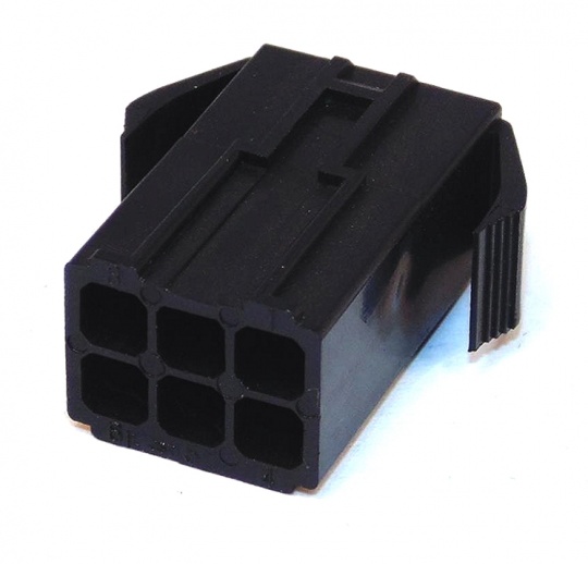 6 Way JST EL Connector Male Black - automotiveconnectors.com