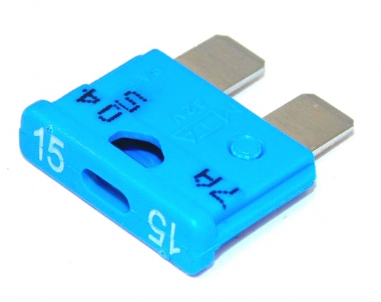 Tecniks ATO Blade Fuse 32V 15A Blue Fast Blow - automotiveconnectors.com
