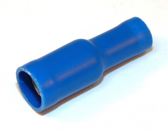 Insulated Bullet Connector Female Blue 1.5-2.5mm² 5mm Diameter ...