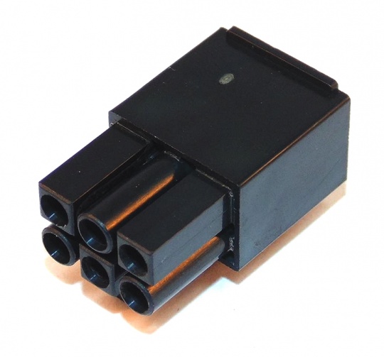 6 Way JST EL Connector Female Black - automotiveconnectors.com