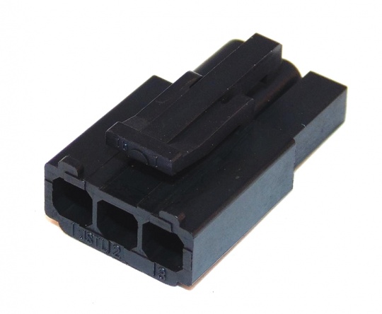3 Way JST EL Connector Female Black - automotiveconnectors.com