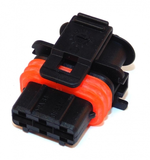 3 Way Bosch Kompakt 1 2.8mm Female Black Code 1 - automotiveconnectors.com