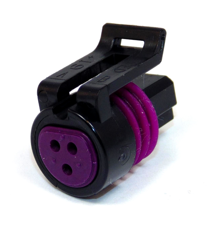 3 Way Delphi 150 Series Connector Fem Black - automotiveconnectors.com