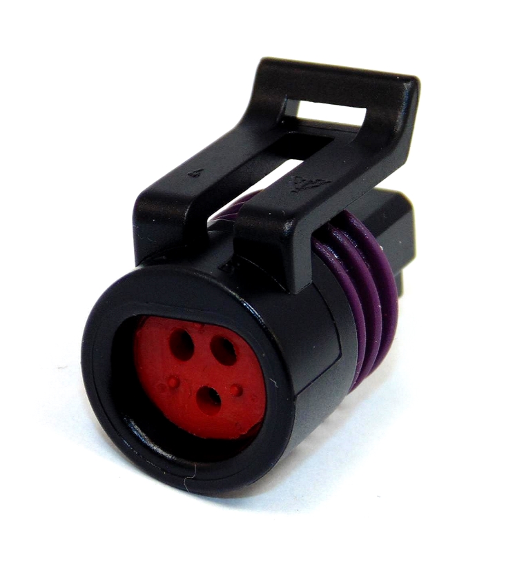 3 Way Delphi 150 Series Connector Fem Blk - automotiveconnectors.com