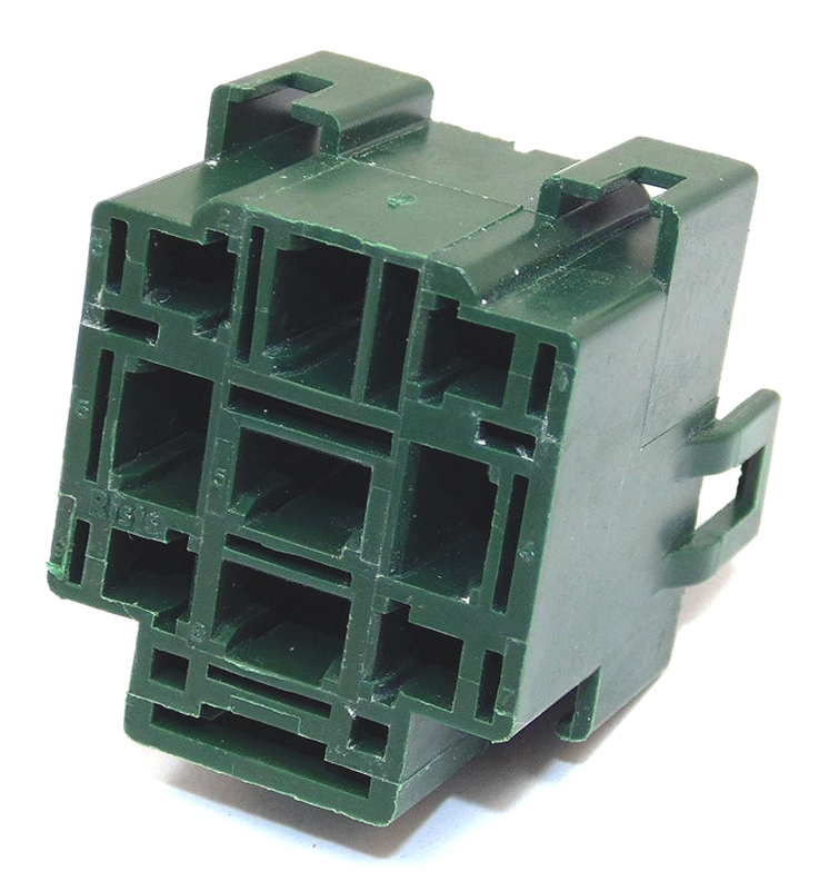 9 Way Lucas Rists Green Relay Base Holder - automotiveconnectors.com