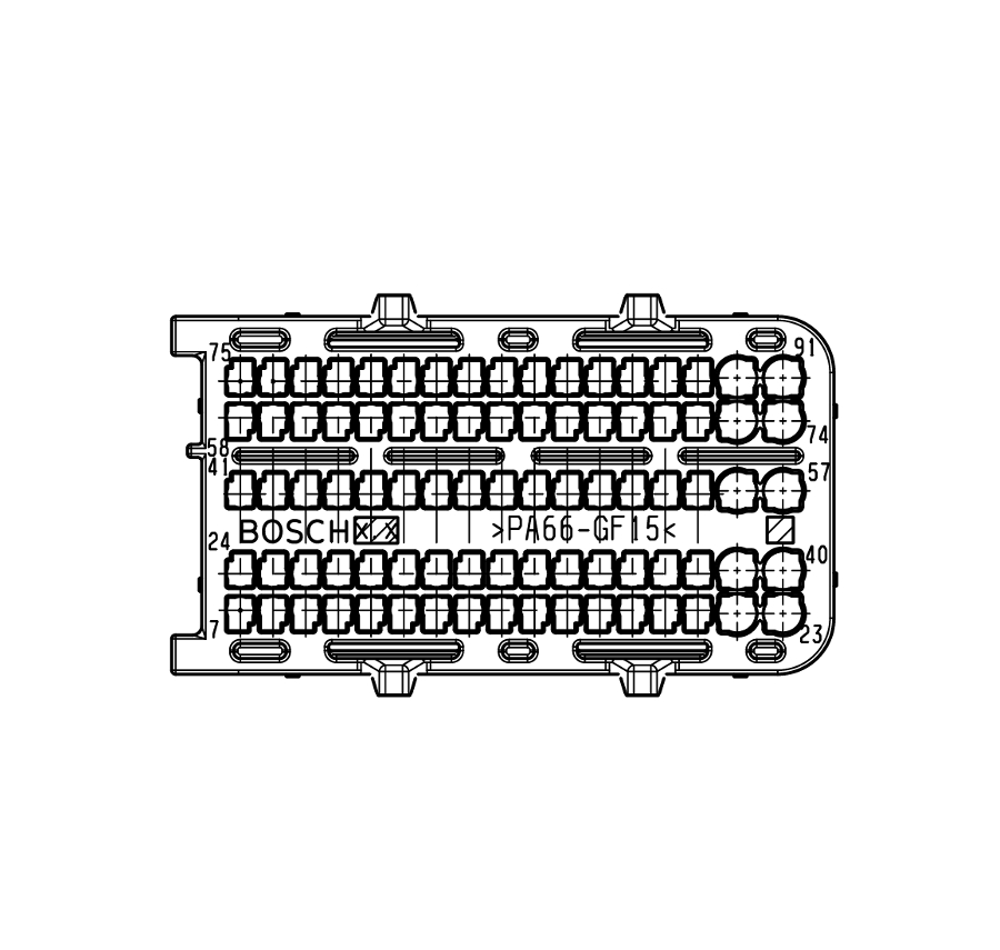 Bosch 196P EMS Holding Plate 91 Way 85 open cavities ...