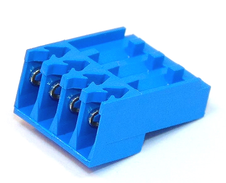 4 Way TE Connectivity MTA 100 Male Blue - automotiveconnectors.com
