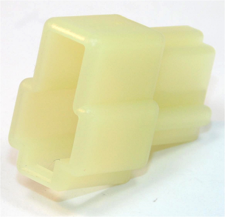 TE Connectivity 2 Way FASTIN-FASTON 250 Male Natural - automotiveconnectors.com