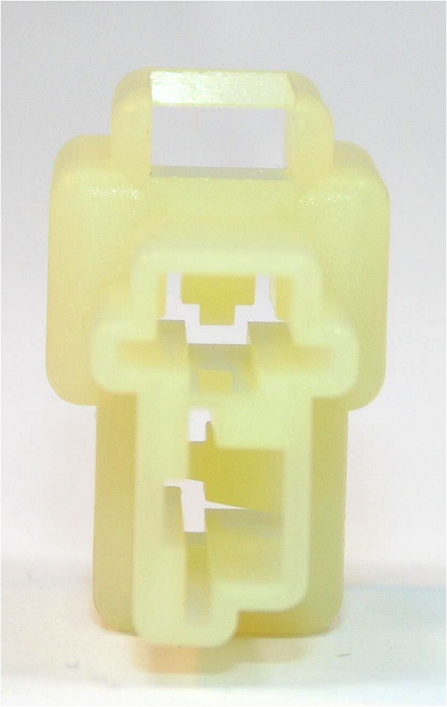 TE Connectivity 2 Way FASTIN-FASTON 250 Male Natural - automotiveconnectors.com