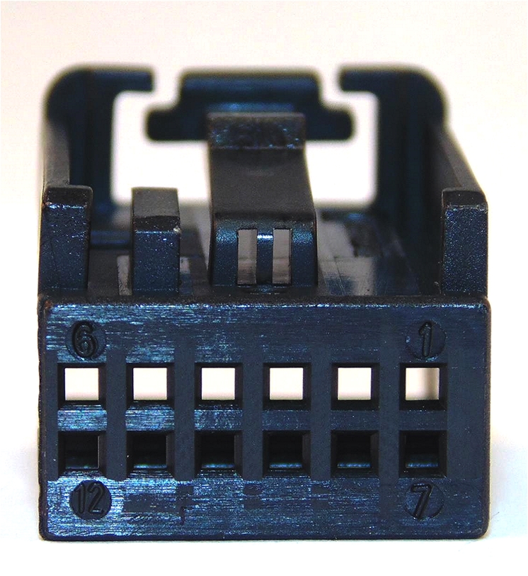 12 Way TE Connectivity MQS Black Cover Cable Exit ...