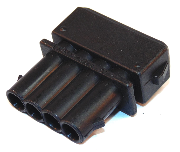 4 Way VW Black Flat Connector Housing - automotiveconnectors.com