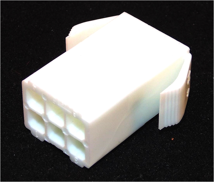 6 Way JST EL Connector Male White - automotiveconnectors.com