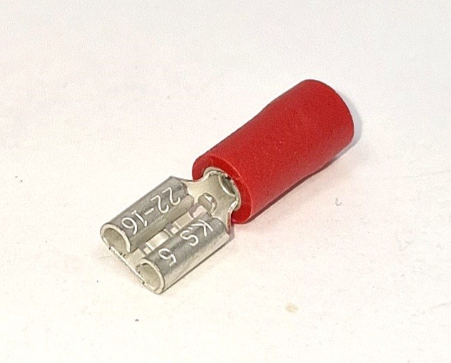 Bosch Insulated 4.8mm Blade Receptacle Female Red 0.5-1.0mm² ...