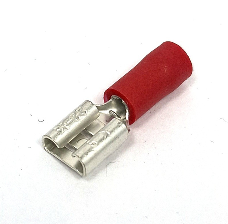 Bosch Insulated 6.3mm Blade Receptacle Female Red 0.5-1.0mm² ...