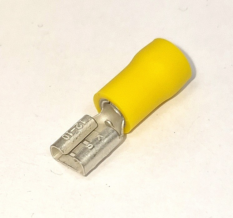 Bosch Insulated 6.3mm Blade Receptacle Female Yellow 4.0-6.0mm² ...